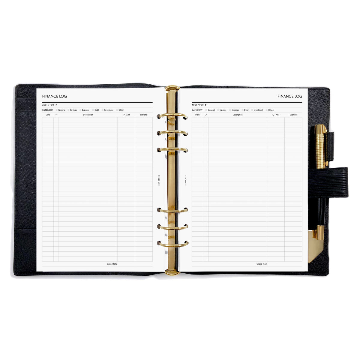 Finance Log - A5 Size - Planner Inserts – Sessa Vee