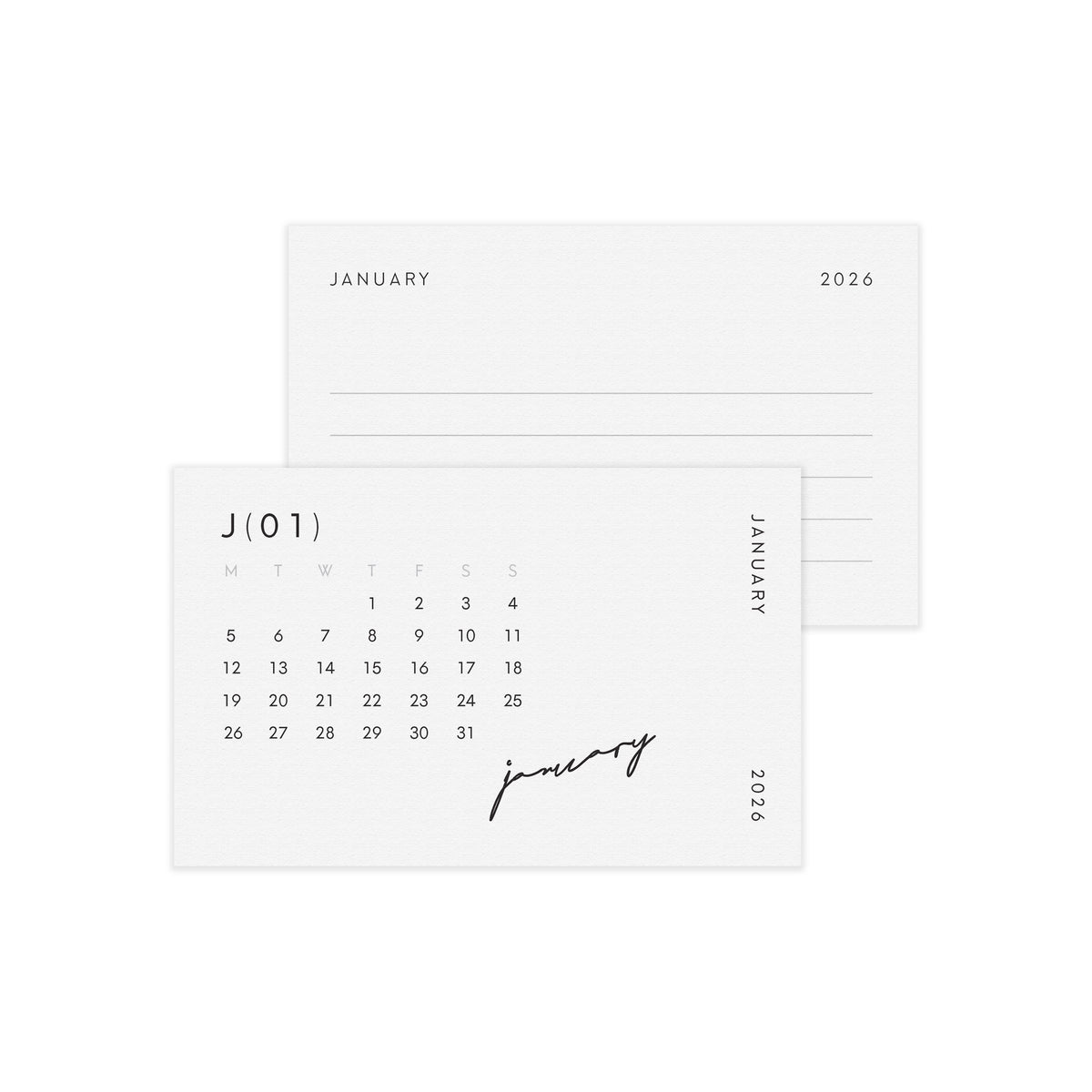 Calendar Cards - Wallet Size - Annotated – Sessa Vee