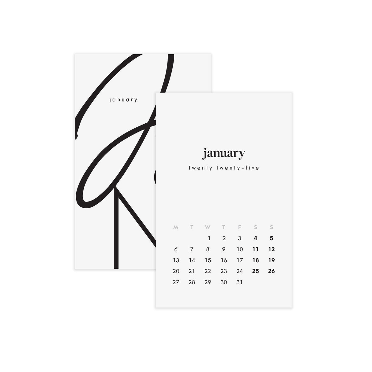 Calendar Cards - Wallet Size - Mixed Type – Sessa Vee