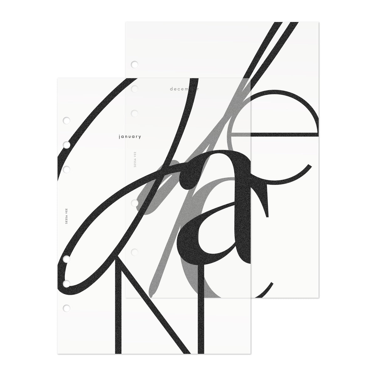 Vellum Monthly Covers - Mixed Type – Sessa Vee