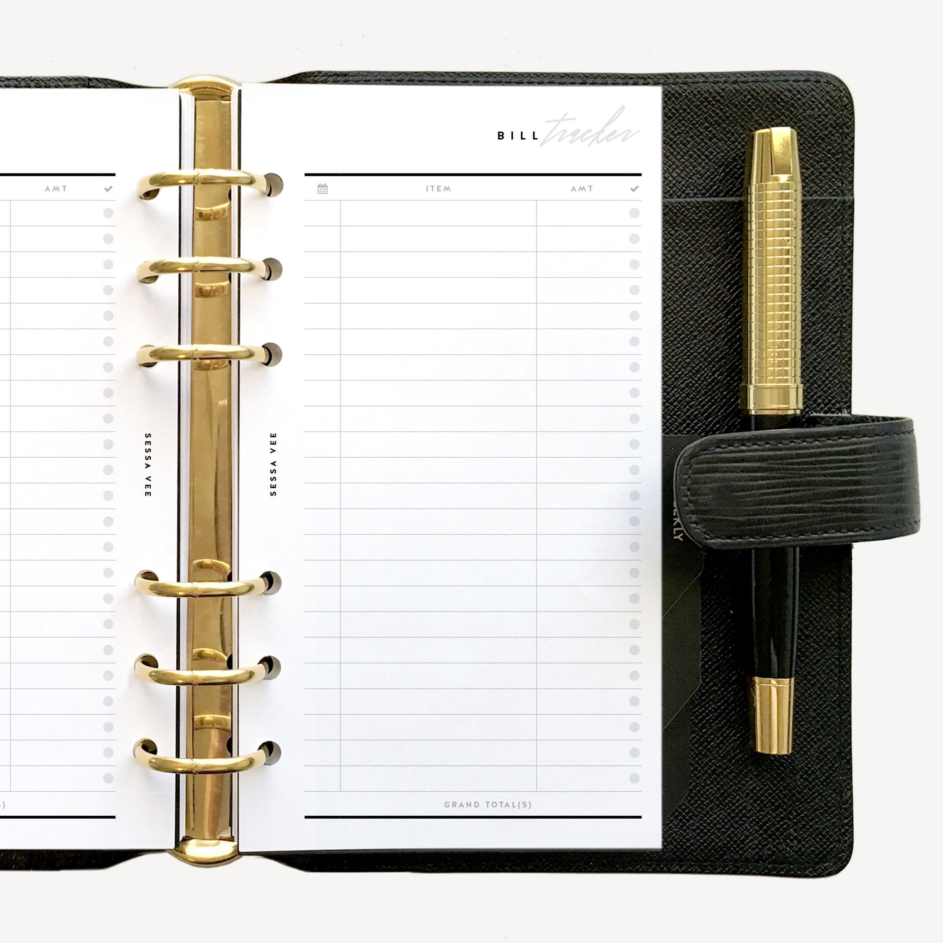 Bill Tracker - Personal Size - Planner Inserts – Sessa Vee